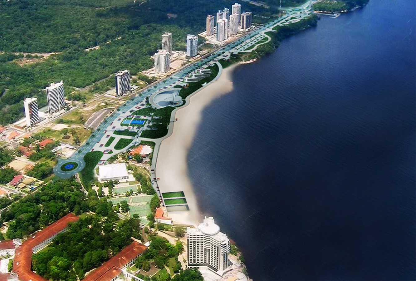 Praia da Ponta Negra será fechada para banho durante Réveillon Manaus 2026